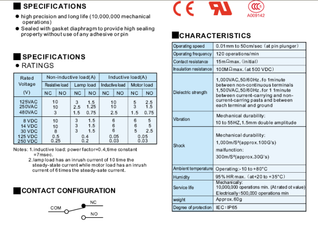 Tend brand Limit Switch TZ7110