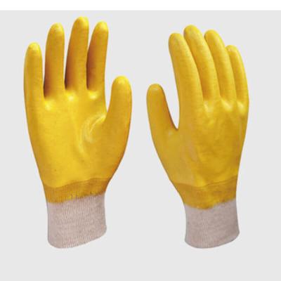 China Heavy Duty Cotton Interlock Liner Half/Fully Coated Nitrile Gloves Nitrile Coated Work Gloves Nitrile Dipped Gloves for sale