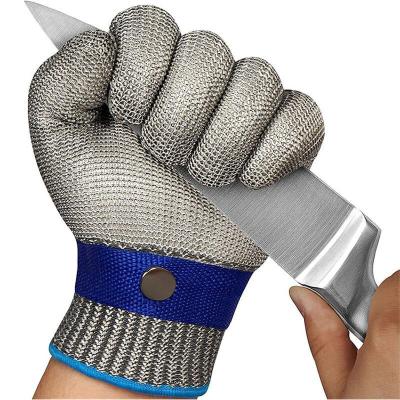 China Stainless Steel Wire Metal Mesh Butcher Safety Work Gloves Food Grade Stainless Steel Gloves for sale