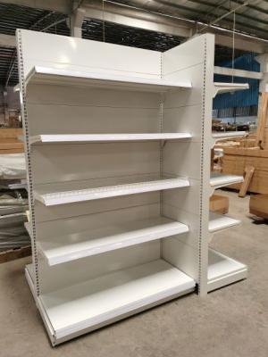 China Medium Duty Double-Sided Supermarket Rack with 1-7 Layers Metal and Wood Material for sale