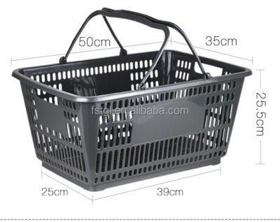 Cina Supermercato Cesto di plastica 20L per Hypermarket in rosso/azzurro/verde/grigio in vendita