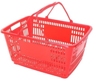 Cina Supermercato Cesto di plastica 20L per Hypermarket in rosso/azzurro/verde/grigio in vendita