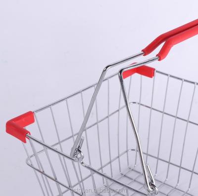 China 15 kg Gewichtskapazität Zink oder Chromplattiertes Drahtnetz Metall Einkaufskorb für den Laden zu verkaufen
