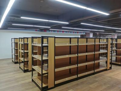 Cina Singolo tipo a uso medio parteggiato della gondola di legno degli scaffali del supermercato in vendita