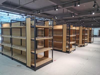 Cina Singolo tipo a uso medio parteggiato della gondola di legno degli scaffali del supermercato in vendita