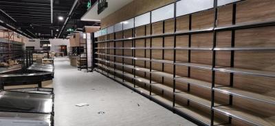 Cina Singolo tipo a uso medio parteggiato della gondola di legno degli scaffali del supermercato in vendita