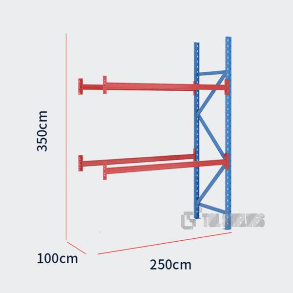 ODM Heavy Duty Metal Shelves , Industrial Warehouse Storage Racks H1830×W914×D457mm