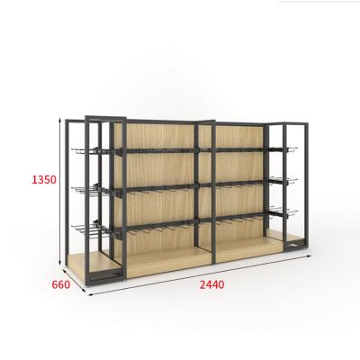 China supermarket wooden display rack , Wooden Gondola Shelving Morden style for sale