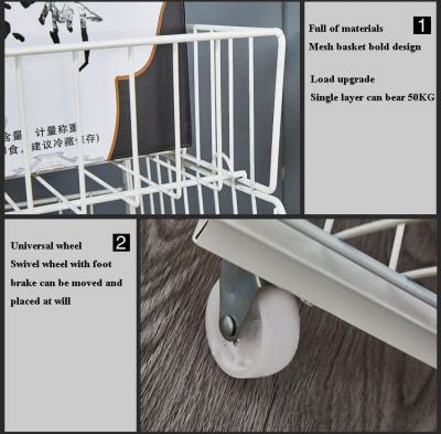 Cina Scaffale da supermercato a 4 ruote realizzato in acciaio laminato a freddo, altezza telaio 2350 mm in vendita