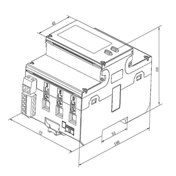 Quality EM4372 3*230/400V 3*240/415V 5 65 A Three Phase Meter with Energy Management for sale