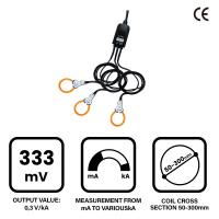 China 6mm Coil Section AC Flexible Rogowski Current Transformer 100kA IP67 for sale