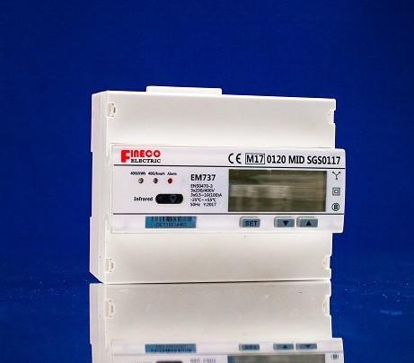 Quality EM737 3*230/400V 10 100 A MID Certificated Digital Power Meter RTU Modbus for sale