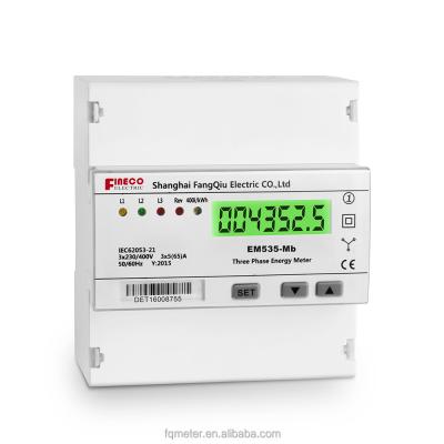 China EM535-Mb 3*230/400V 5 65 A Three Phase Electronic Energy Meter for Energy Management for sale