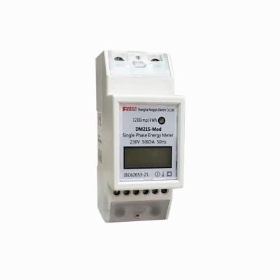 China Single Phase Digital KWh Meter DM215 230V 60A for 220V/230V Output Voltage 72*100*106.5 for sale