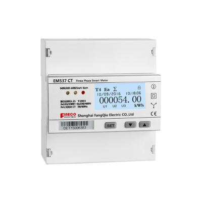 China EM537 CT RS485 Three Phase Modbus Smart Electricity Meter -25 to 75 for Energy Saving for sale