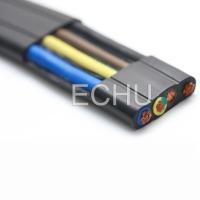 China Flame Resistance Flat Flexible Crane Cable YFFB 4 Core 4mm2 300/500V ECHU Traveling Cable for sale
