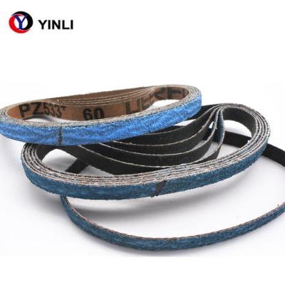 China correia de lixamento da zircônia 10 x 330, 20 x 520 para a moedura de aço inoxidável e polonês à venda