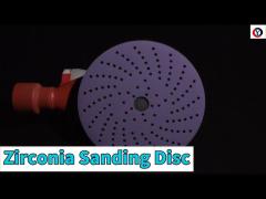 Round Purple Multi - Holes Zirconia Sanding Disc Paper For Polishing Car