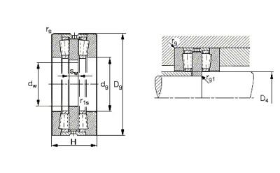 China Taper roller thrust bearing for rolling mill bearings 353162 for sale