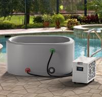 Quality Commercial Ice Bath Tub Rectangular With Chiller One Recovery Barrel for sale