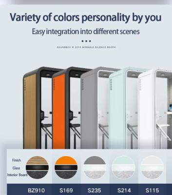 China Efficient Black Soundproof Meeting Pods Portable For Workspaces Meeting for sale