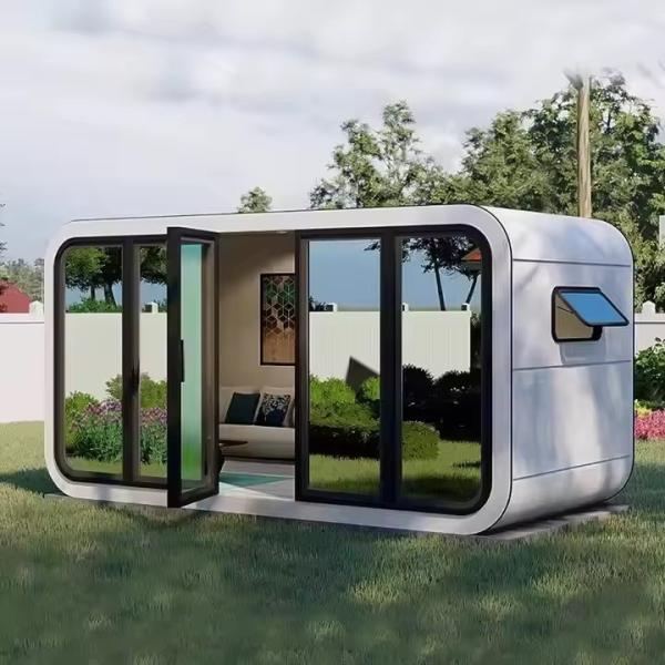Quality Outdoor Luxury Tiny Garden Office Pod Residential Container With Kitchen For for sale