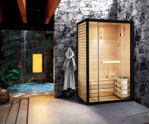 Quality Wooden Soundproof Spa Sauna Steam Room Finnish Steam Room 1-6 People for sale
