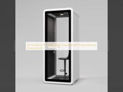 Portable Acoustic Meeting Pods White With Aluminum Frame Material