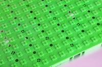 China Interlocking Artificial Grass Drainage Tiles 14mm TPE with 7-Ton Support & 110 L/min Permeability for sale