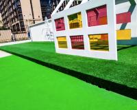 China Interlocking Playground Shock Pad 20mm 30mm 50mm PE Resin Safety Layer for Artificial Grass for sale
