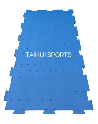 China 20mm 30mm 50mm Prefabricated PE Foam Shock Pads Water Drainage Performance Safety HIC CFH Impact Tested for sale