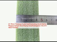 25-70 mm dikte puzzelpad voor sportbaan/sportvloer/speelterrein/kindergarten HIC/CFH waarde Duurzame schokdemper