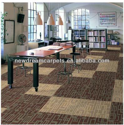 China 100 by 100 Size Loop Pile Office Fireproof Carpet Tile for Canton Carpet Manufactured for sale