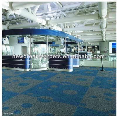 China 100 by 100 Size Loop Pile Office Fireproof Carpet Tile for Canton Carpet Manufactured for sale