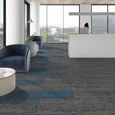 China 6mm Total Thickness 50x50 60x60 Square Size Loop Pile Carpet Tiles for Hotel and Office for sale