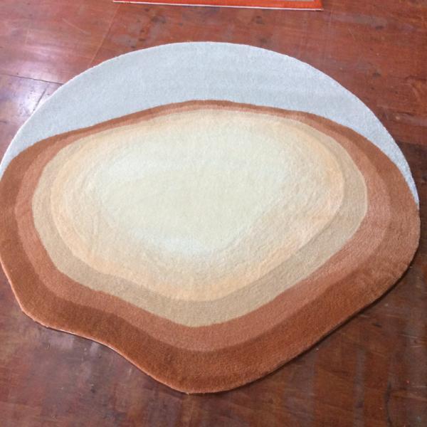 Quality Handmade Cut Pile Acrylic Wool Silk Viscose Round Bedroom Carpet for Christmas Decor for sale