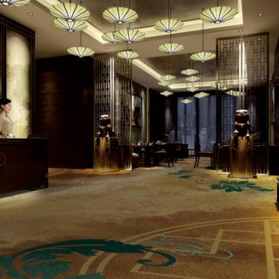China Silk Area Matten voor 5 sterren Axminster Brandbestendig Wol Nylon Hotel tapijt Rechthoekige Kamers Te koop