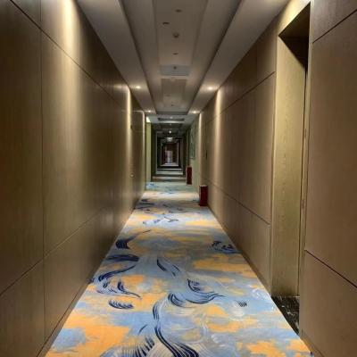 China Kleur op maat Hotel Lobby Wand tot muur tapijt voor 5 sterren brandwerend Banketzaal Te koop