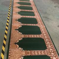 China Jute Backing Customized Patterns Mosque Prayer Carpet 4*25 Roll for Restaurant Decor for sale
