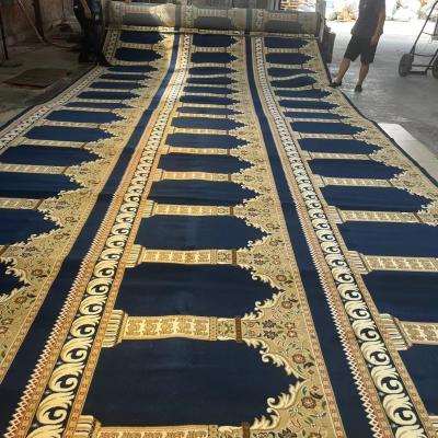 Cina 4*25 Rollo Moschea musulmana tappeto di preghiera Axminster per ristorante Disegni personalizzati in vendita