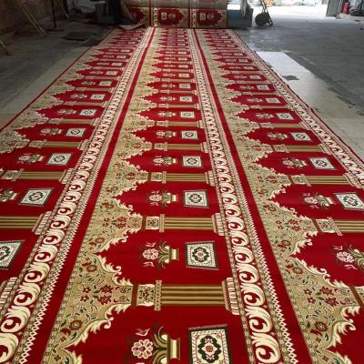 Cina 4*25 Rollo Moschea musulmana tappeto di preghiera Axminster per ristorante Disegni personalizzati in vendita