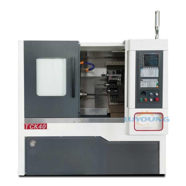 TCK40 Slant Bed CNC Lathe with gang type tool holder