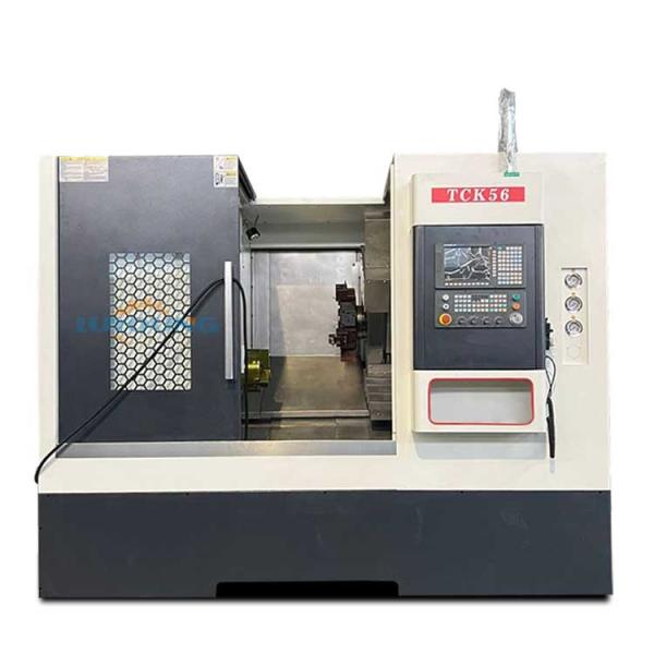 7.5KW TCK56 Heavy Duty Cnc Lathe Machine Slant Bed Lathe Metalworking Over Bed 650mm