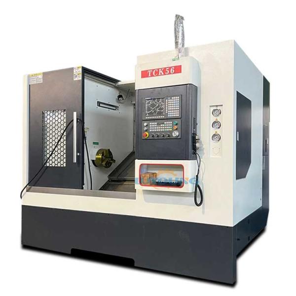 7.5KW TCK56 Heavy Duty Cnc Lathe Machine Slant Bed Lathe Metalworking Over Bed 650mm