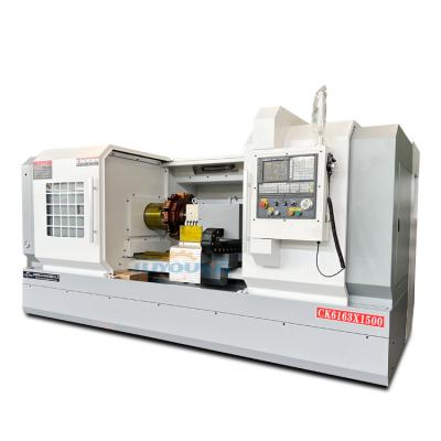 China Hochpräzision CK 6163 Drehmaschine Horizontales Flachbett CNC Drehmaschine 130 Durch Bar Präzision for sale