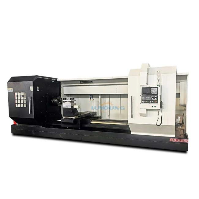 CK61140x3000 CNC Turning Machine side view displaying bed structure and components