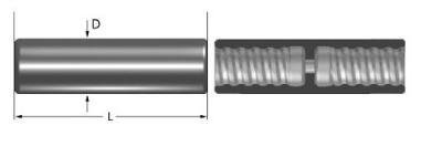 China ODM Hydraulic Drill Bit Coupling Sleeve T38 180mm-190mm Length for sale