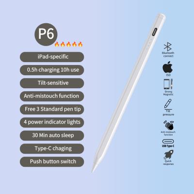 China XDGY P6 Active Capacitive Stylus Pen with Magnetic Attraction & Palm Rejection Aluminum Alloy Compatible with Phones/Tablets for sale