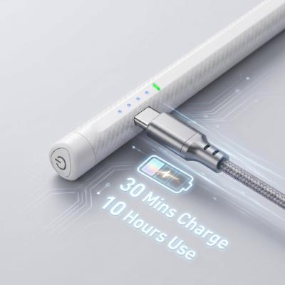 China 4 LED Power Display iPad Pencil 14g Lightweight Aluminum Active Stylus for Academic Note-taking Factory Direct Custom Logo for sale