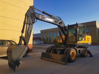 Chine Le mécanicien Wheel Type Excavator de la Chine avec attaquent pour le bois ou l'herbe à vendre